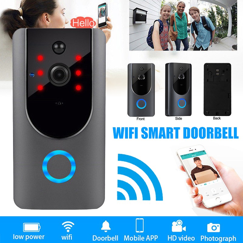 Wireless WiFi Smart Ring Doorbell Video Camera Phone Bell Intercom Home ...