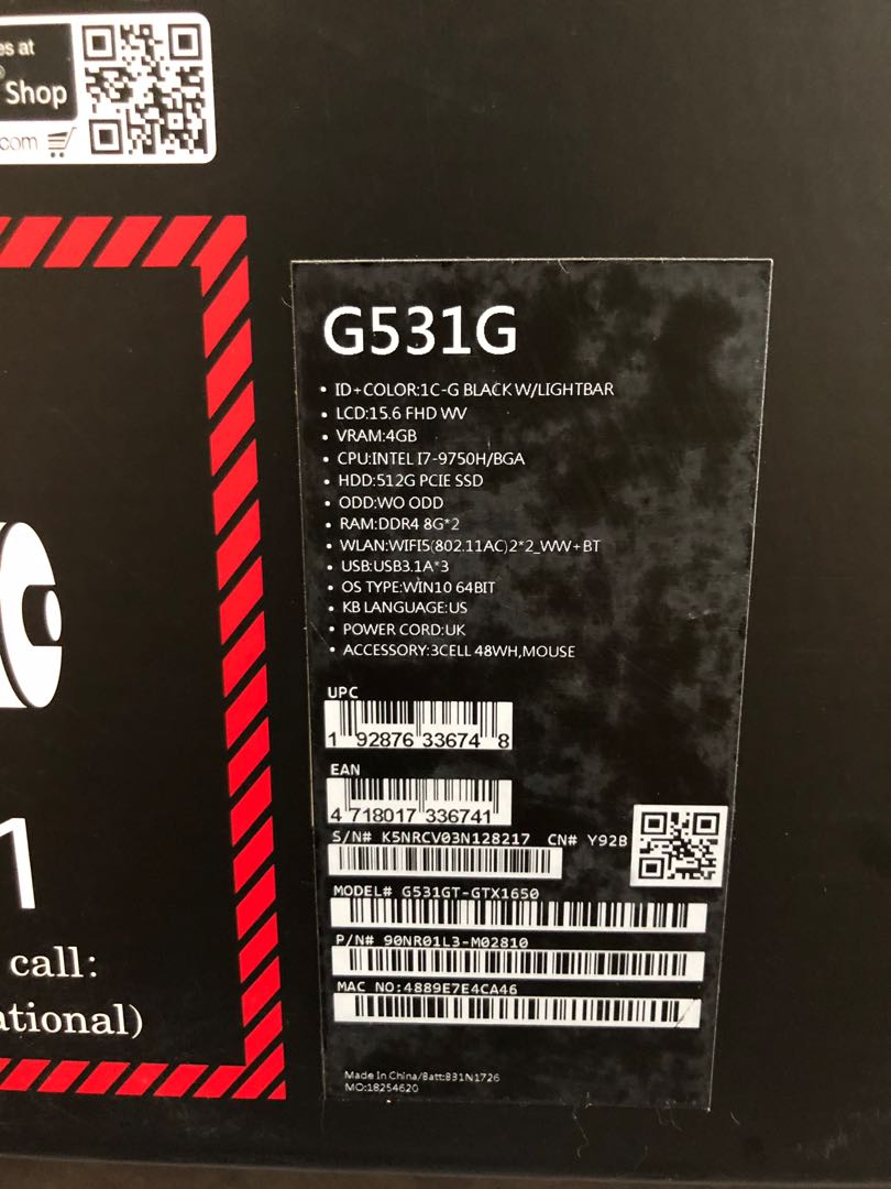 2-months old laptop: Asus ROG Strix G Edition $1600, Computers & Tech ...