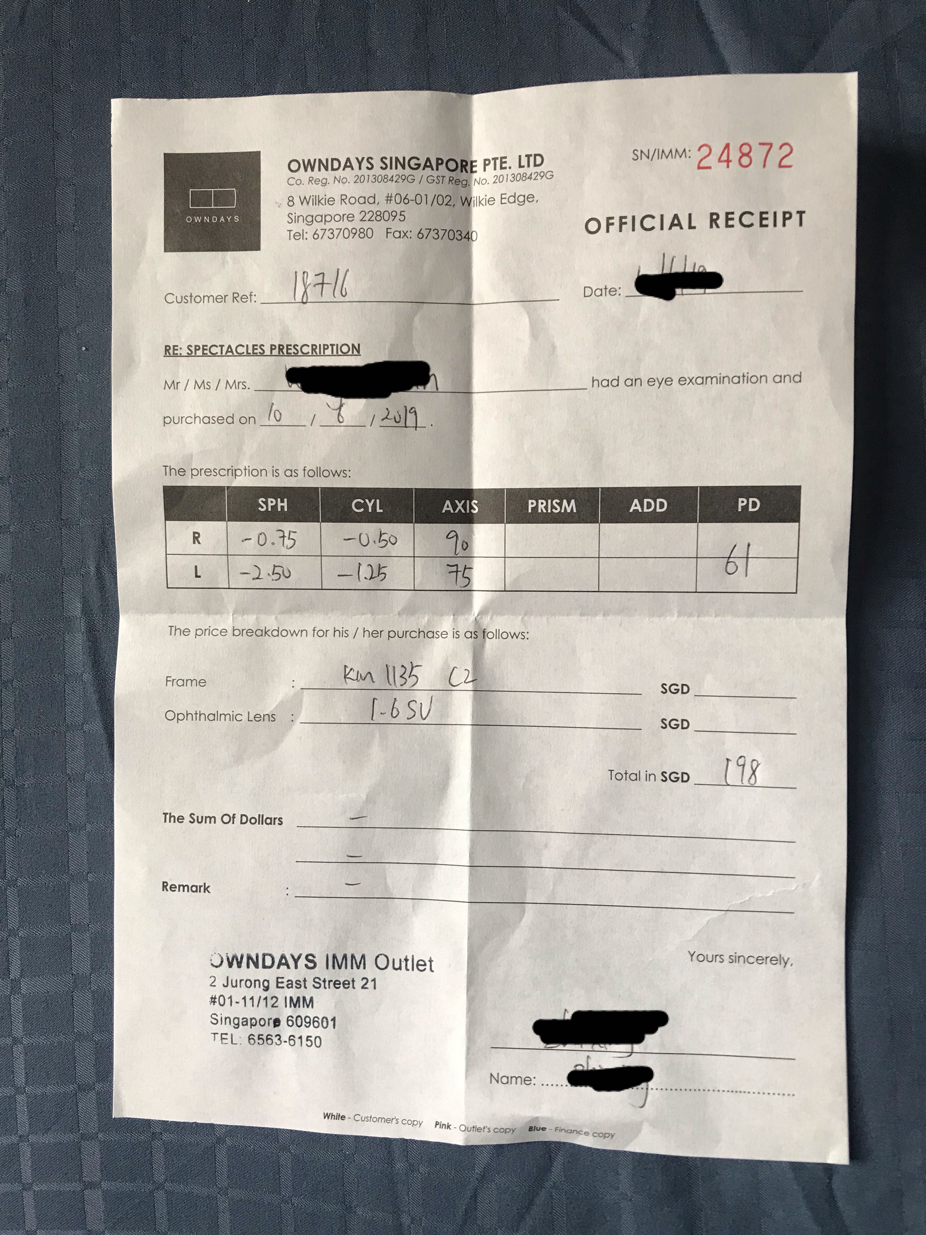 50% claim optical receipt, Tickets & Vouchers, Vouchers on Carousell