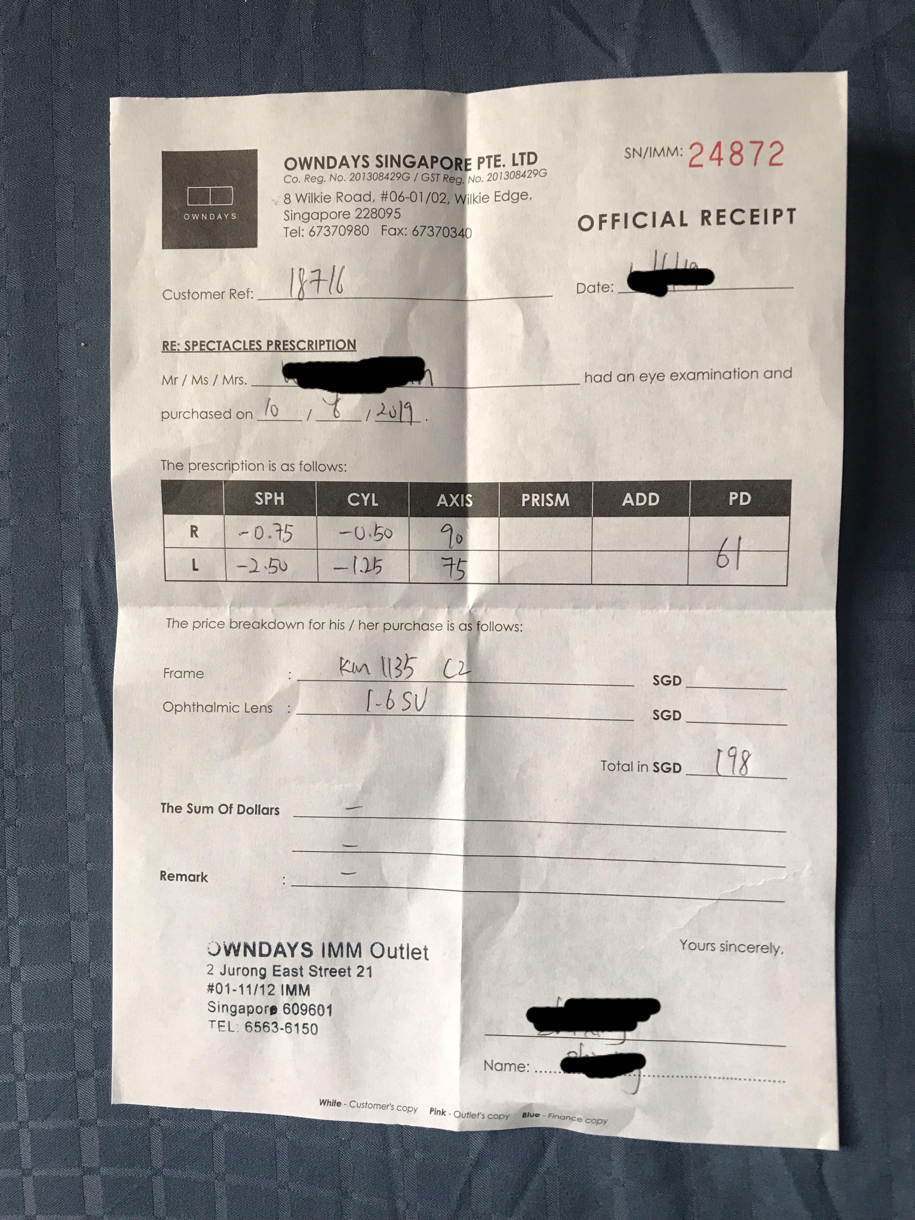 50% claim optical receipt, Tickets & Vouchers, Vouchers on Carousell