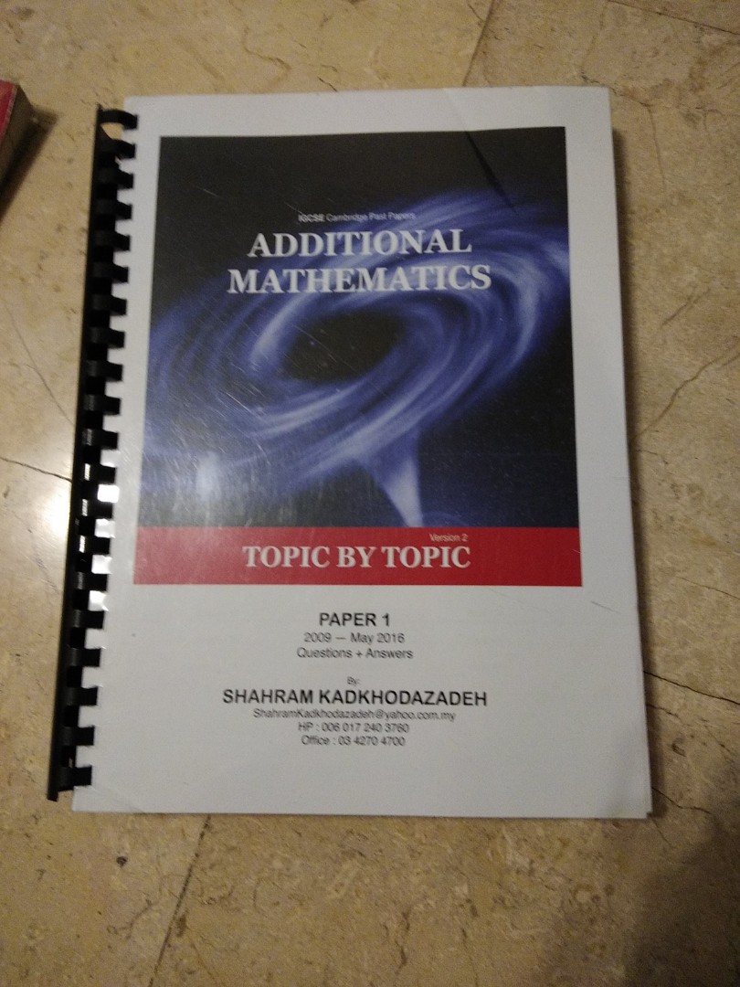 Additional mathematics o levels paper 1 past year papers, Hobbies ...