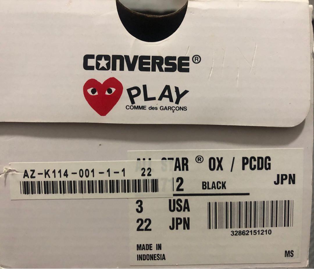 Converse Shoes Play Comme des Garcons (authentic) Japan, Women's ...
