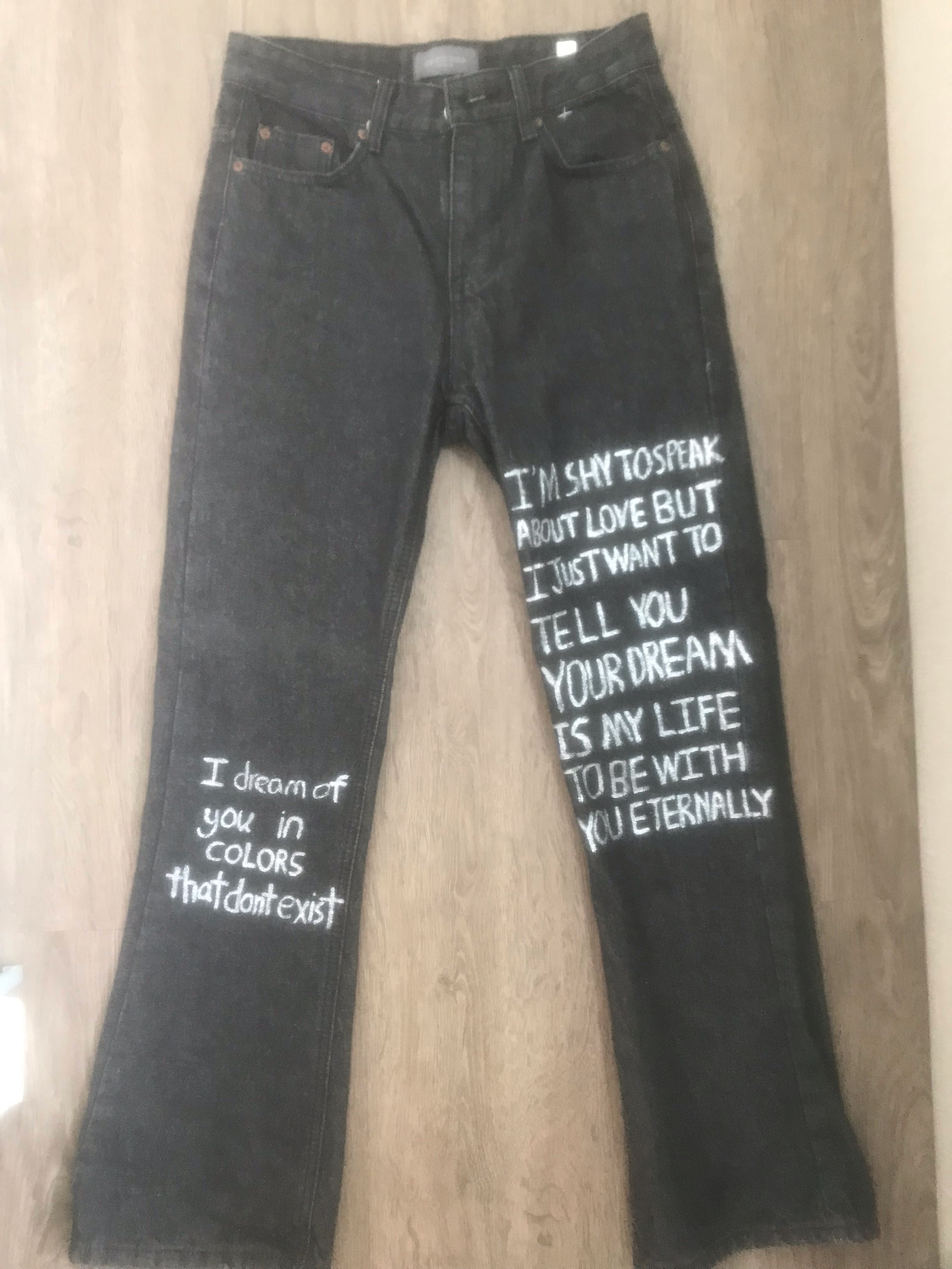 CUSTOM JEANS, Men's Fashion, Bottoms, Jeans on Carousell