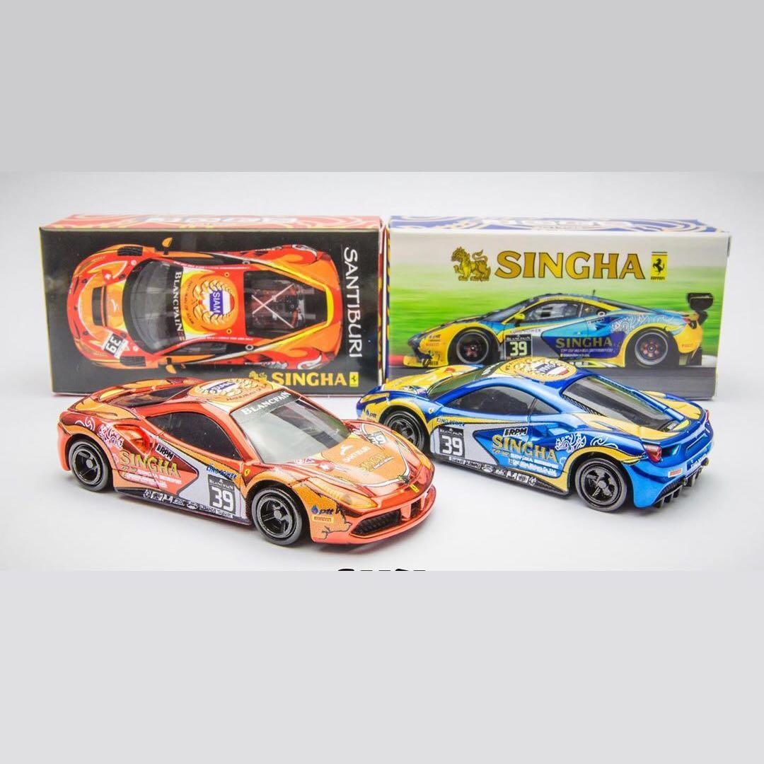 Custom Tomica 488 GTB Singha GT3 blue Blancpain Cup, Hobbies & Toys ...