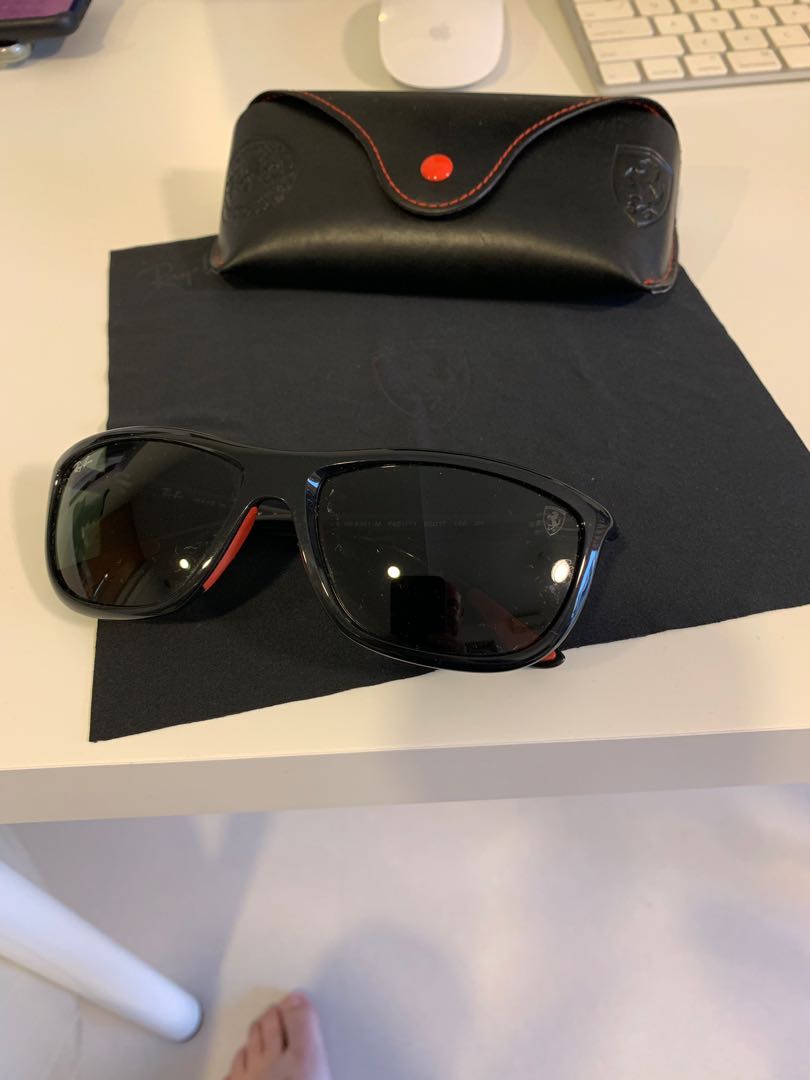F1 Ferrari Original Ray Ban Sunglasses, Men's Fashion, Watches ...