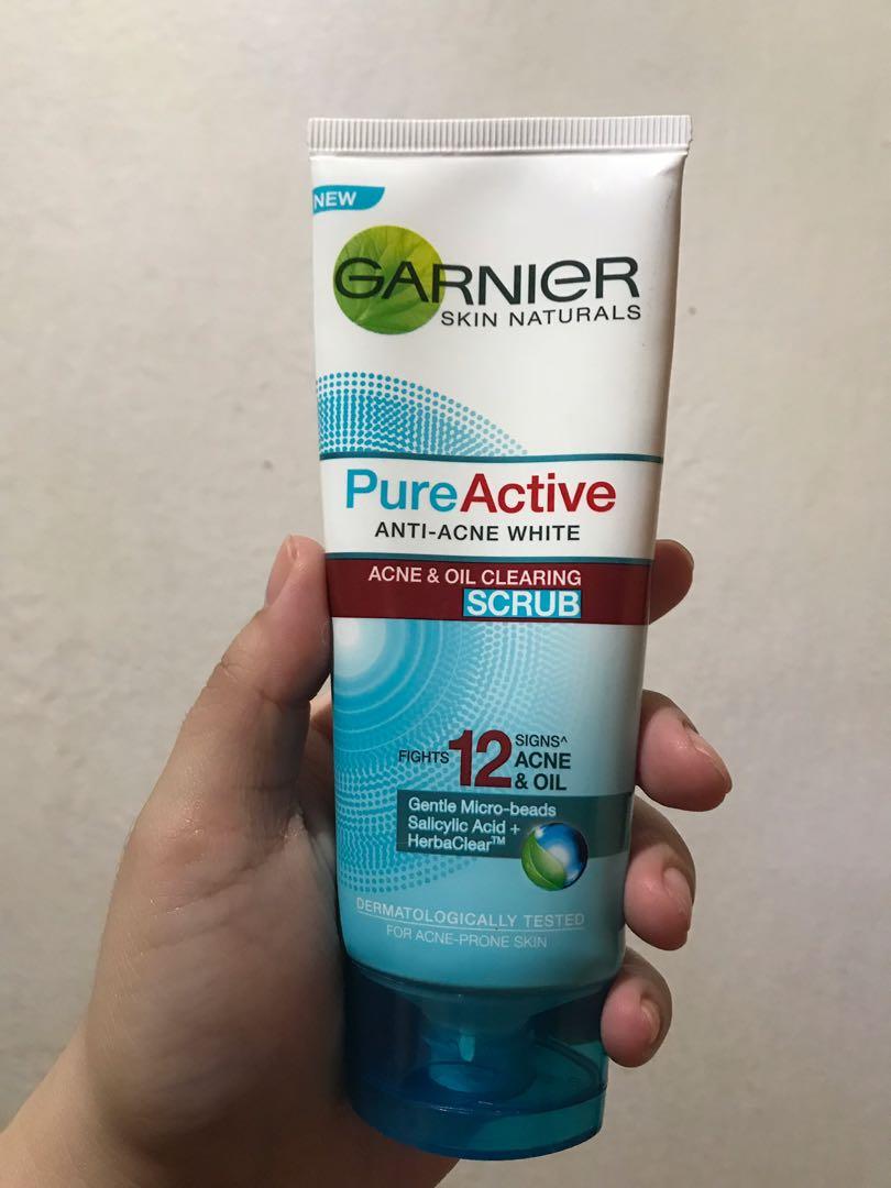 Garnier Pure Active Anti-Acne White Facial Wash, Beauty & Personal Care ...