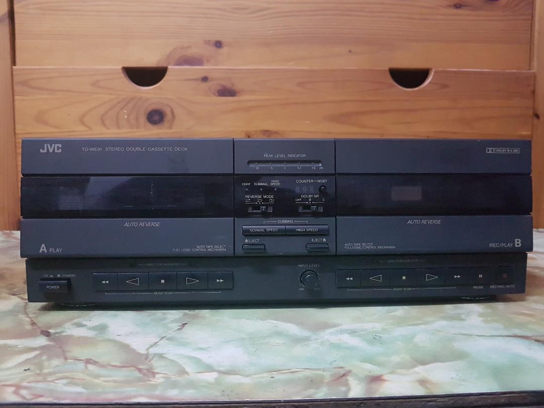 JVC Stereo Double Cassette Deck (TD-WE91), Audio, Portable Music ...