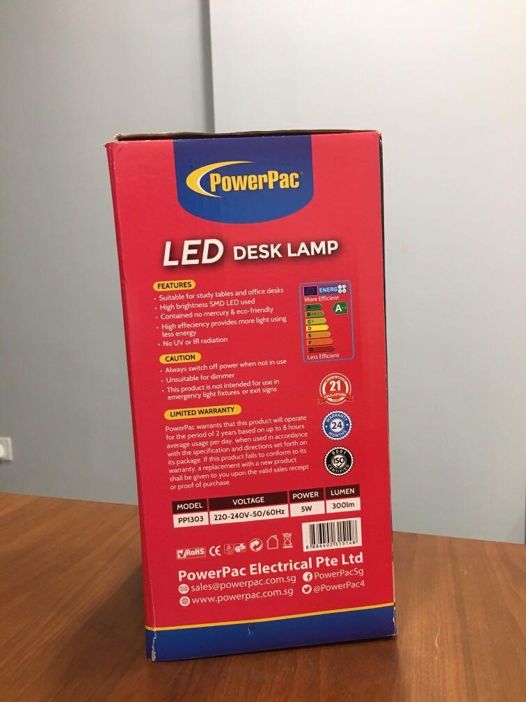LED Desk Lamp - Powerpac, Furniture & Home Living, Lighting & Fans ...