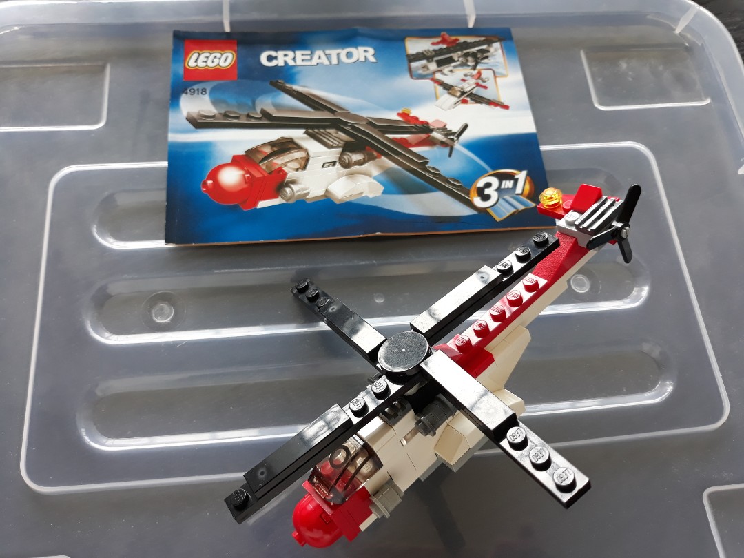 Lego 4918 red helicopter, Hobbies & Toys, Toys & Games on Carousell