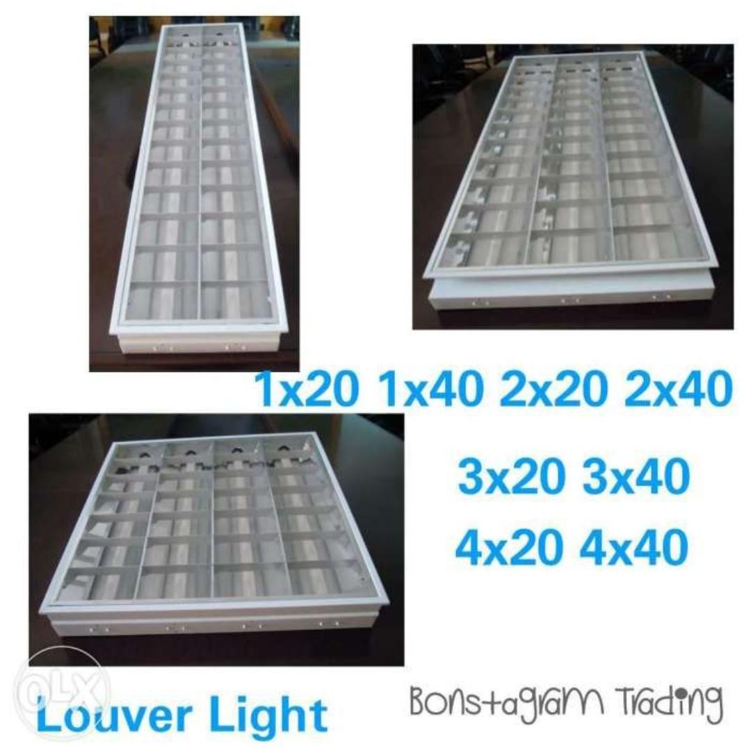 LOUVER TROFFER OFFICE LIGHT, Furniture & Home Living, Lighting & Fans ...