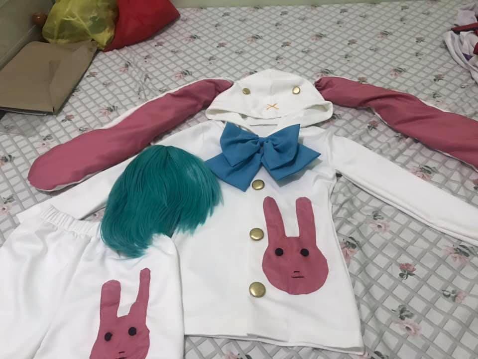 Miku Bunny Costume + Wig Set, Women's Fashion, Dresses & Sets ...