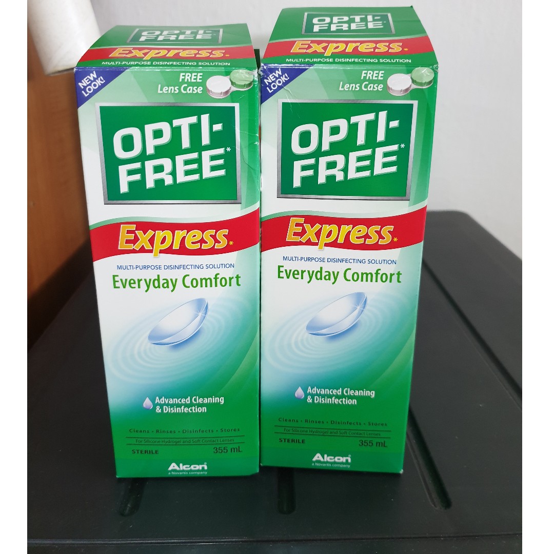 Opti Free Express 355ml x 2 Contact Lens Solution, Beauty & Personal ...