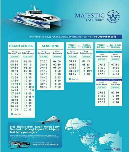 [PP MAJESTIC] TIKET FISIK KAPAL FERRY TWO WAY BATAM - SINGAPORE ...