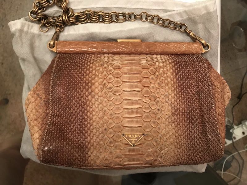 Prada Python, Luxury, Bags & Wallets on Carousell