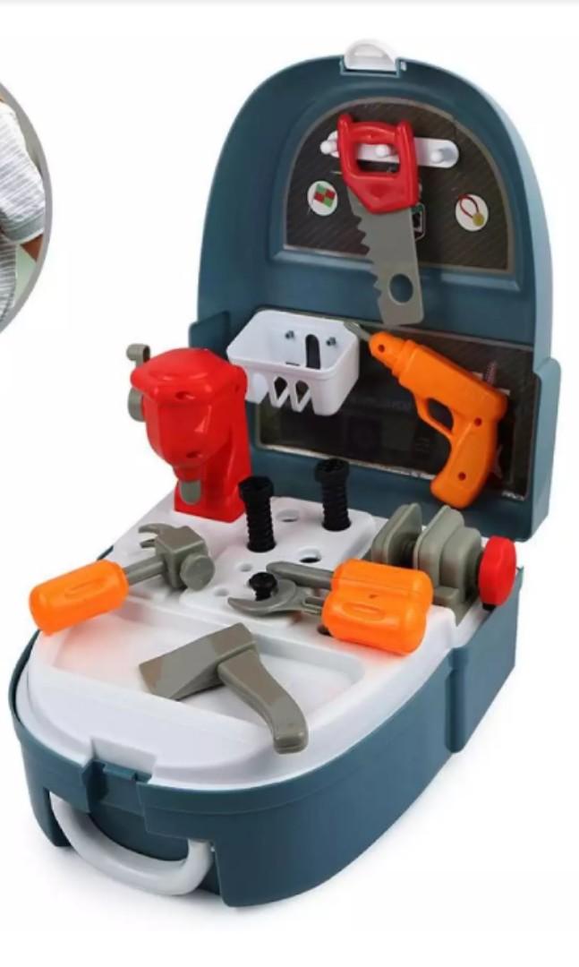 Pretend Play The Worker Construction Workbox Tools backpack set ...