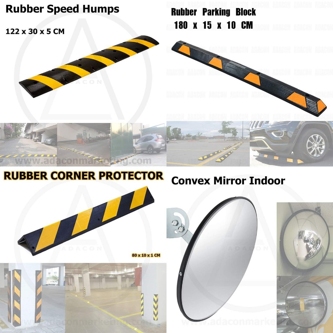 Rubber Speed Humps Speed Bumps Rubber Parking Block Wheel Stopper ...