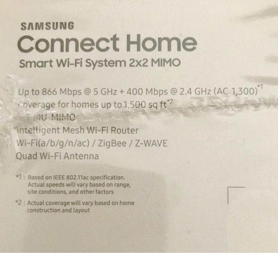 Samsung Connect Home Smart Wi-Fi Router System 2x2 MIMO (ET-WV521 ...