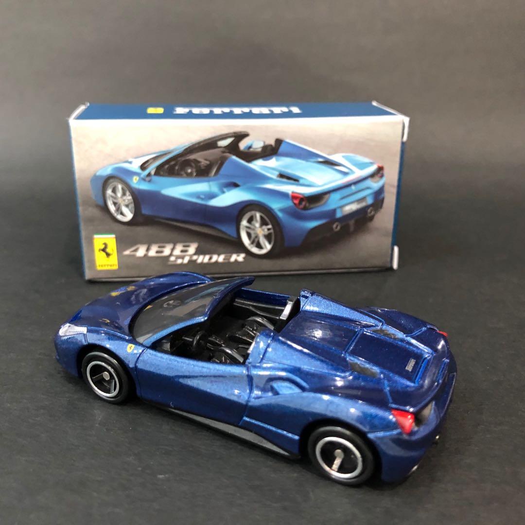 Tomica Ferrari 488 Spider blue corsa, Hobbies & Toys, Toys & Games on ...
