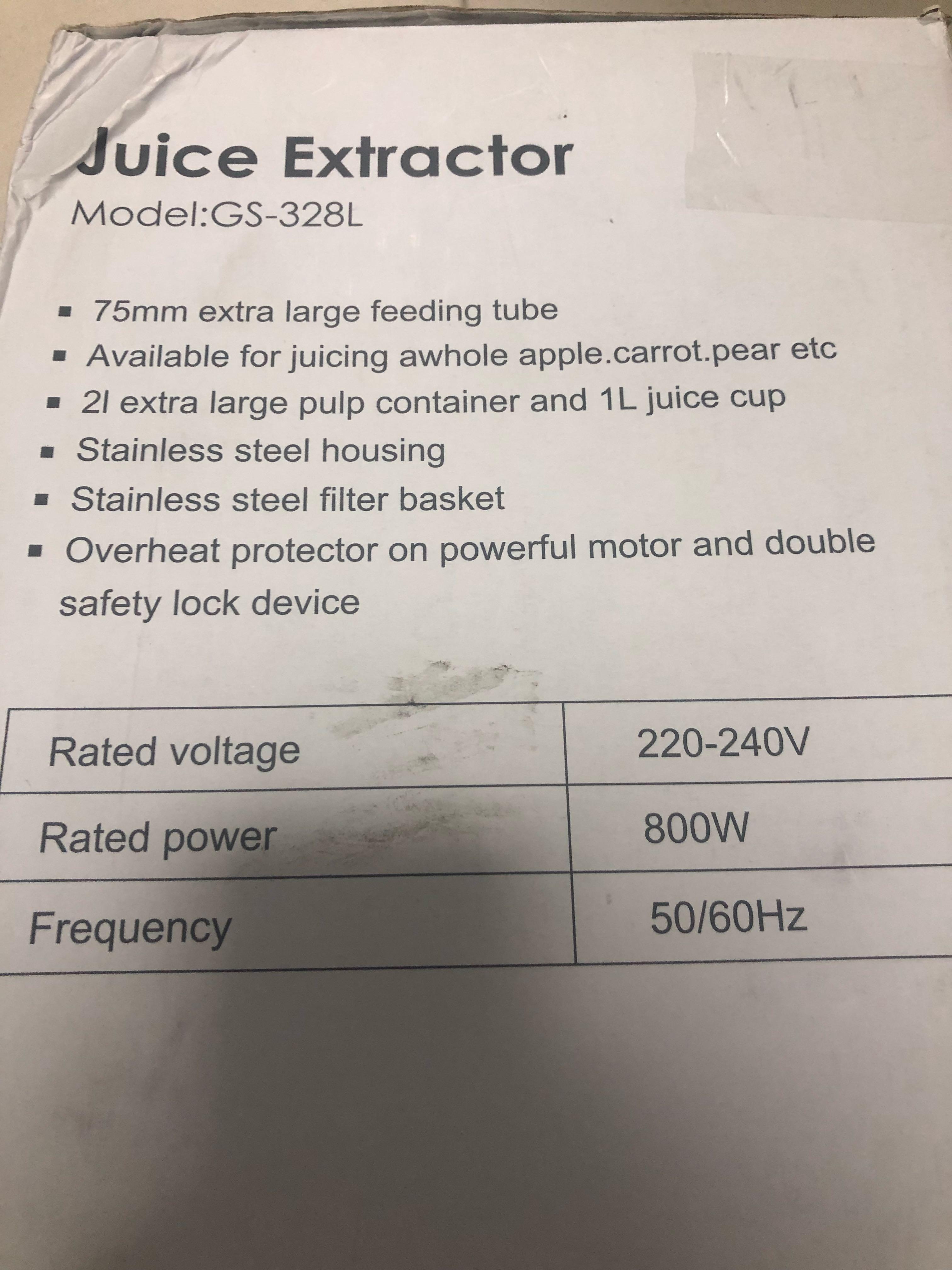 Aicok Juice Extractor model gs-328l, TV & Home Appliances, Kitchen ...