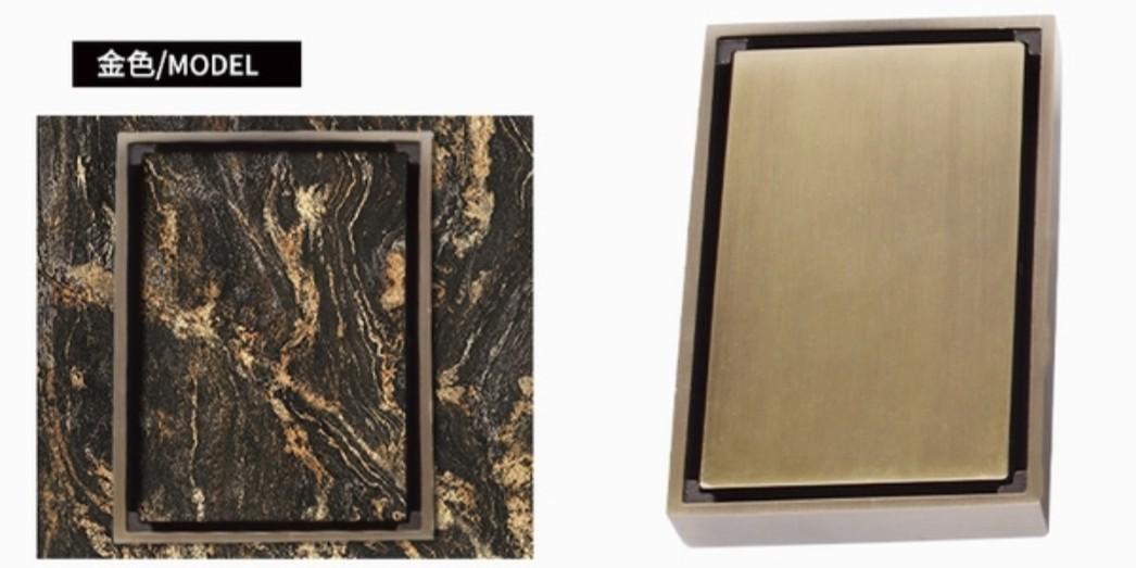 Brass Brushed Floor Trap (90 x 140) use with your own tile, Furniture ...