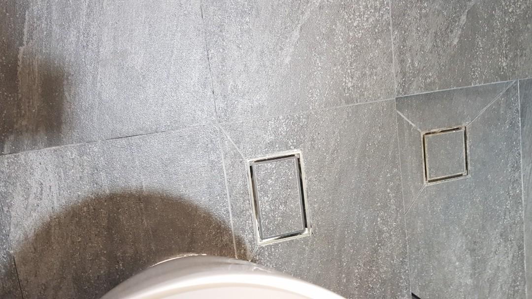 Brass Brushed Floor Trap (90 x 140) use with your own tile, Furniture ...