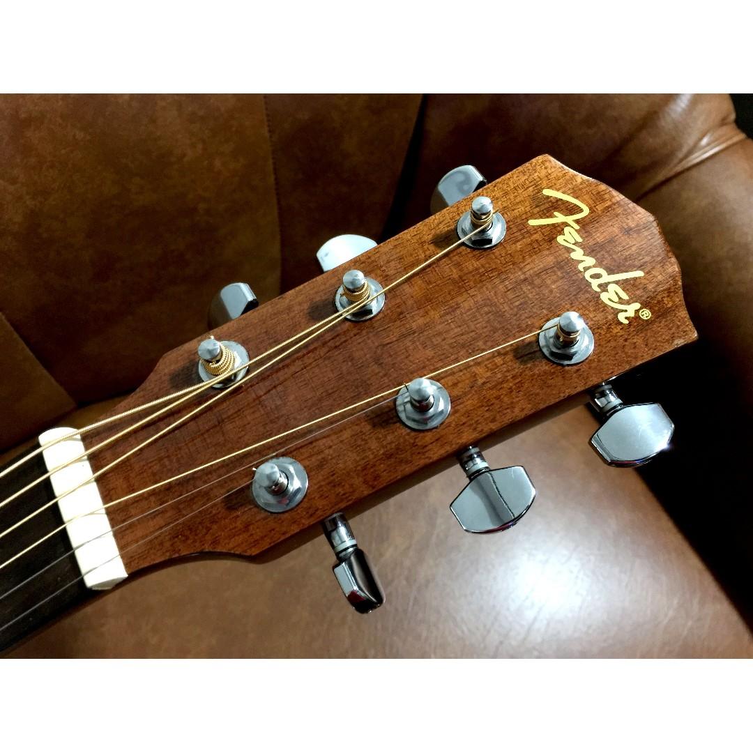 Fender CF60 NAT Folk Acoustic Guitar, Hobbies & Toys, Music & Media ...