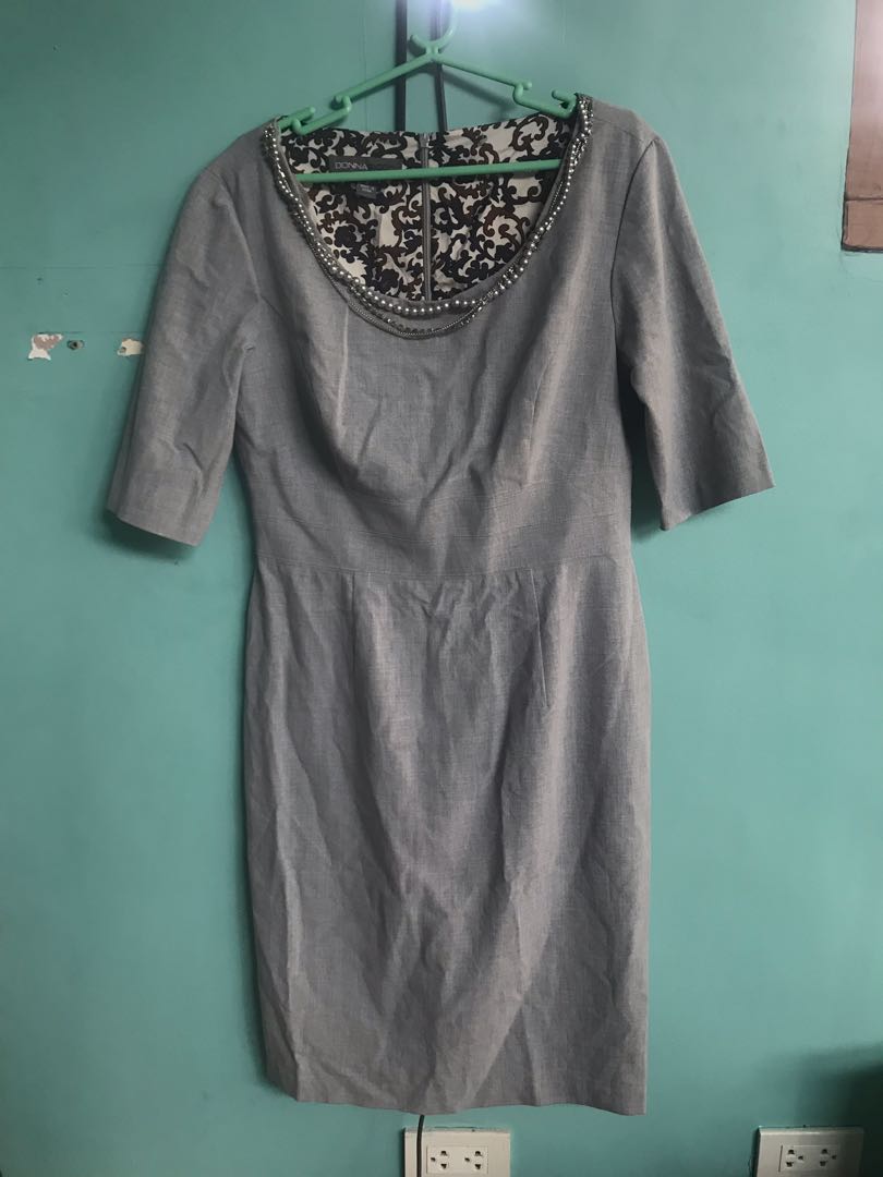 Gray semi formal dress, Women's Fashion, Dresses & Sets, Dresses on ...