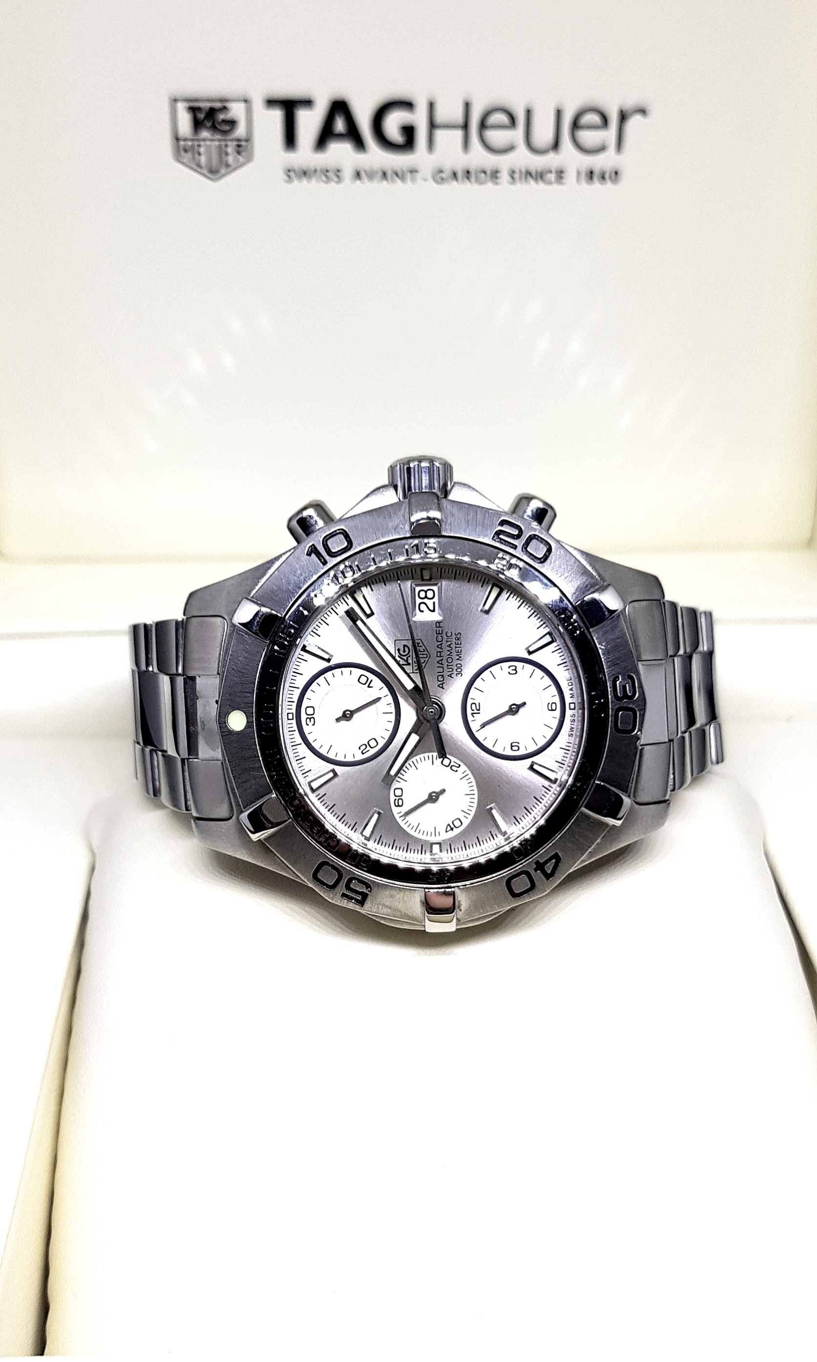 Tag Heuer Silver Aquaracer Chronograph Sports Watch, Luxury, Watches on ...