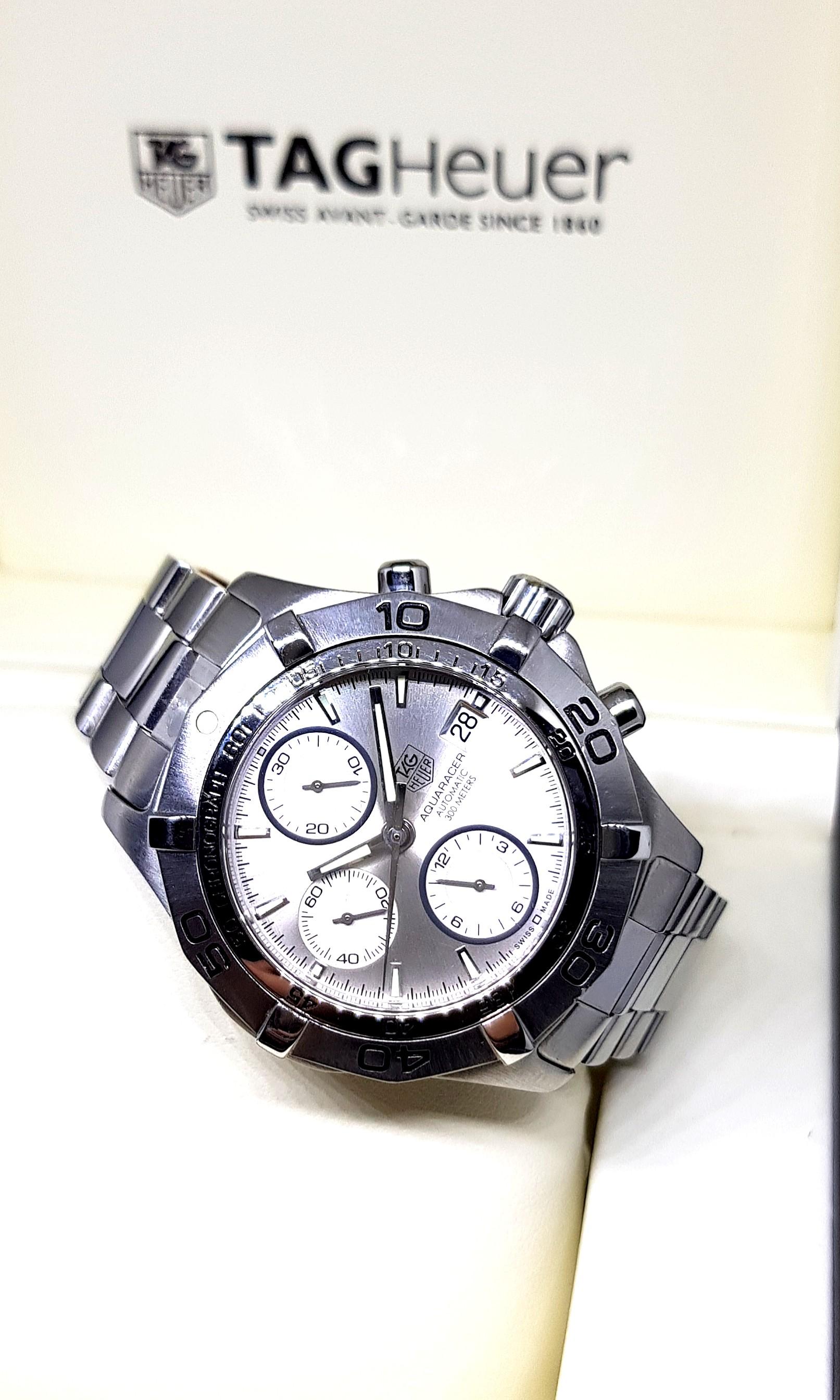 Tag Heuer Silver Aquaracer Chronograph Sports Watch, Luxury, Watches on ...