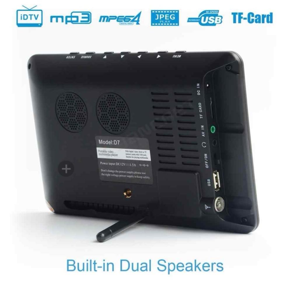 LEADSTAR D7 Potable 7inch HD 1080P Video TFT LED Screen Mini TV Car ...