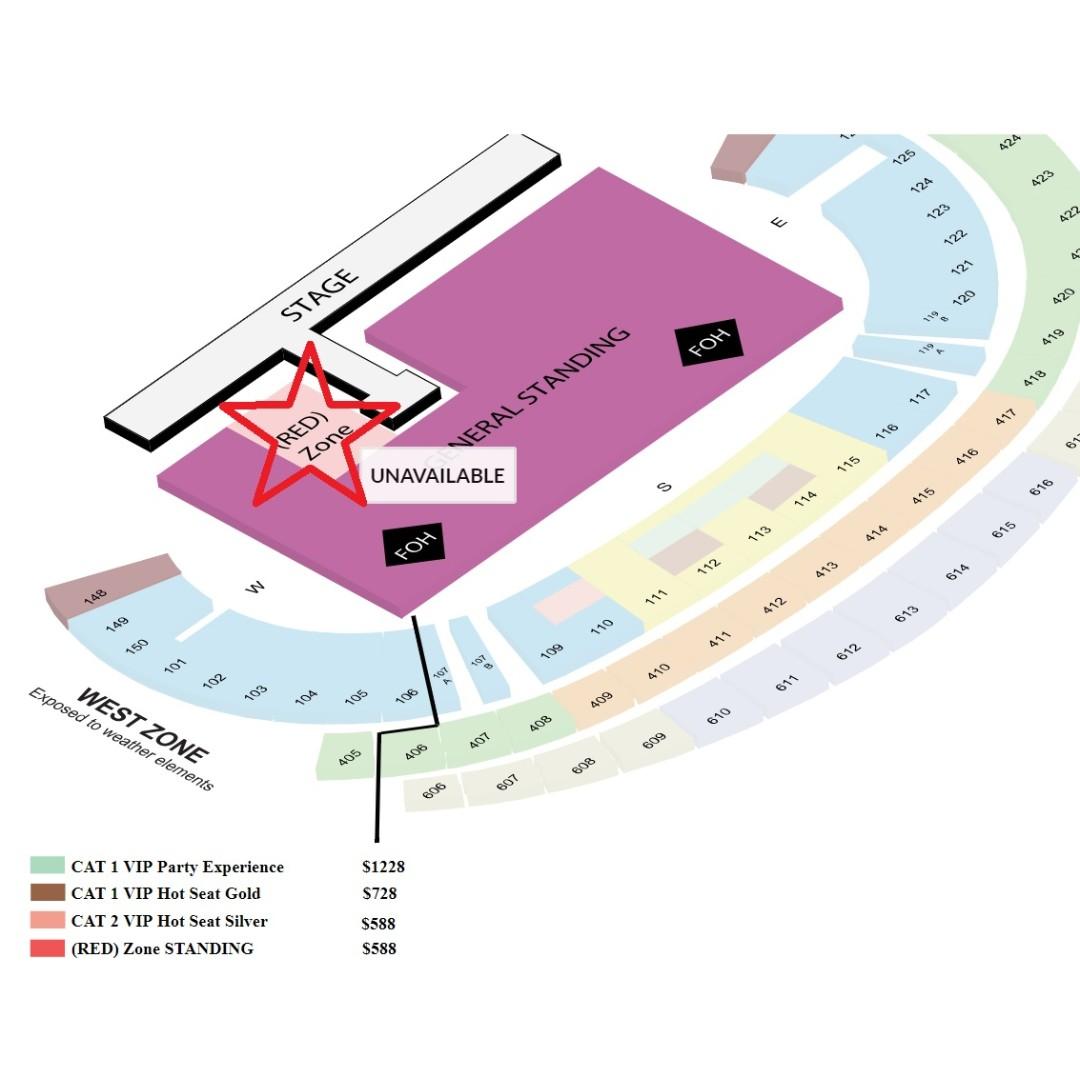 U2 Red Zone Tickets 30 Nov (no mark-up price!), Tickets & Vouchers ...
