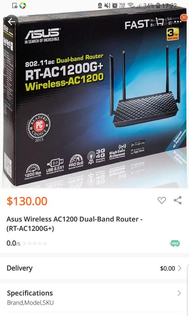 ASUS wireless router, Computers & Tech, Parts & Accessories, Networking ...