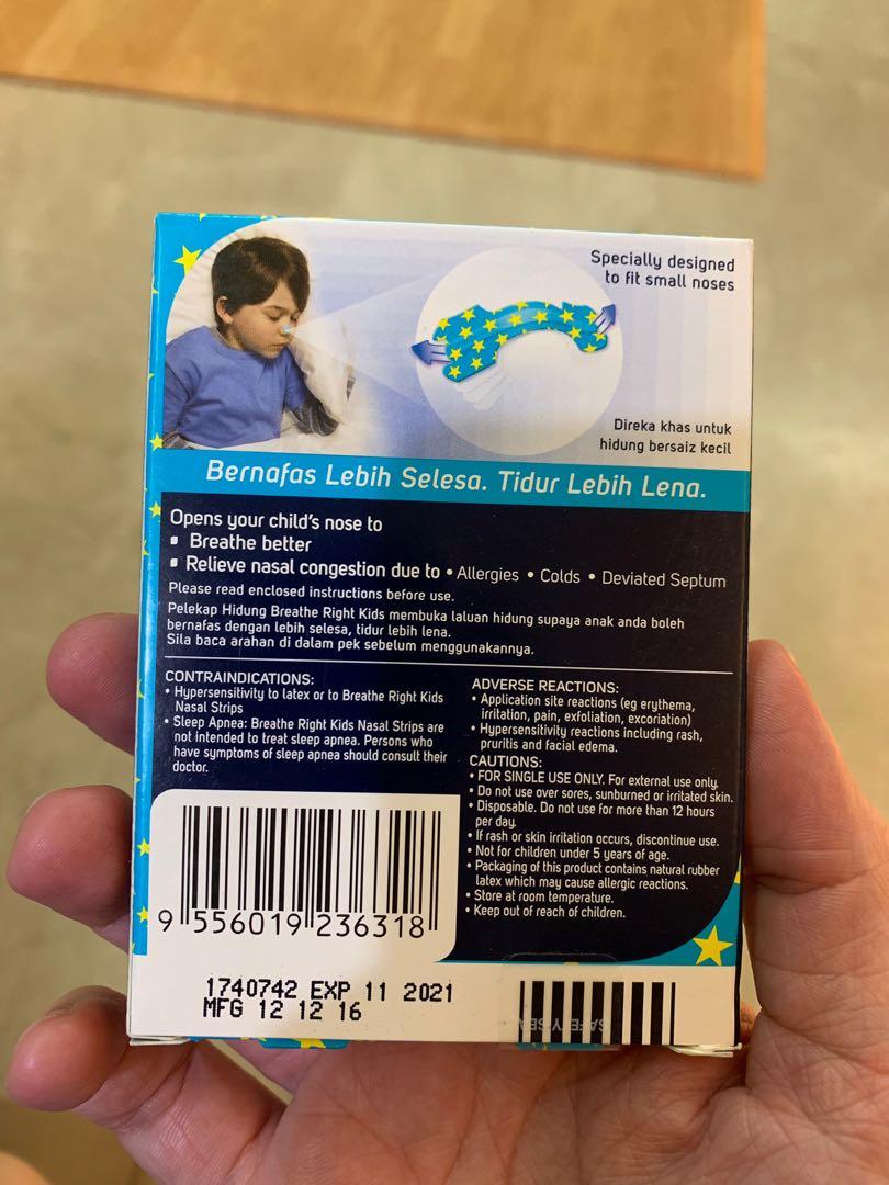 Breathe Right Kids children nasal strip, Babies & Kids, Bathing ...