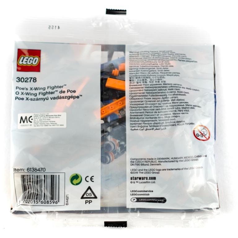 LEGO 30278 Poe's X-Wing Fighter - Mini polybag, Hobbies & Toys, Toys ...