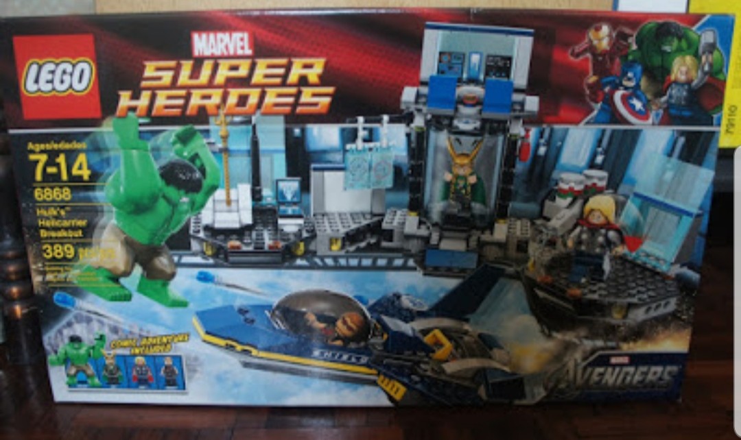 Lego 6868 Marvel Super Heroes Hulk's Helicarrier Breakout, Hobbies ...