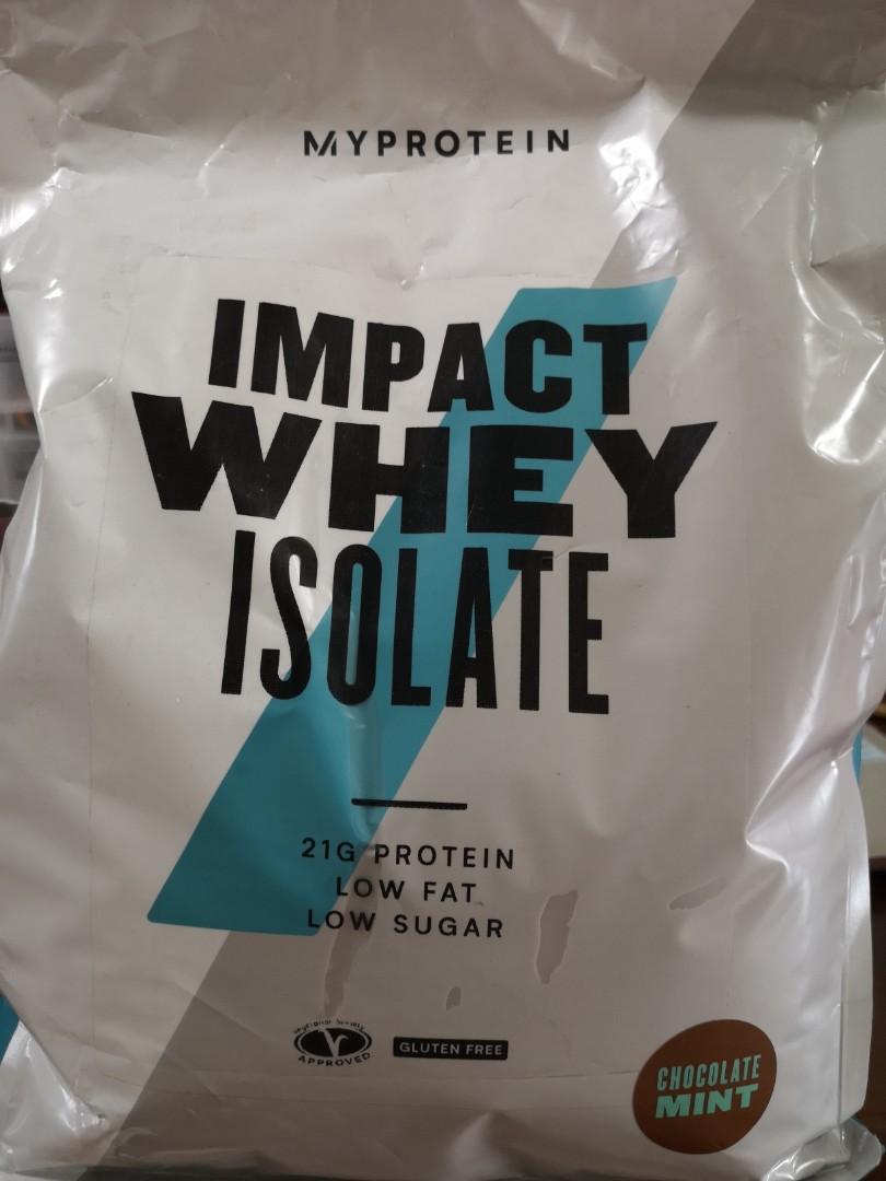 MyProtein impact whey isolate chocolate mint tester one serving, Health ...