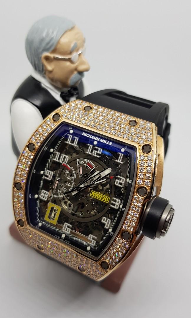 Richard mille RM30 RG/TI diamonds, Luxury, Watches on Carousell