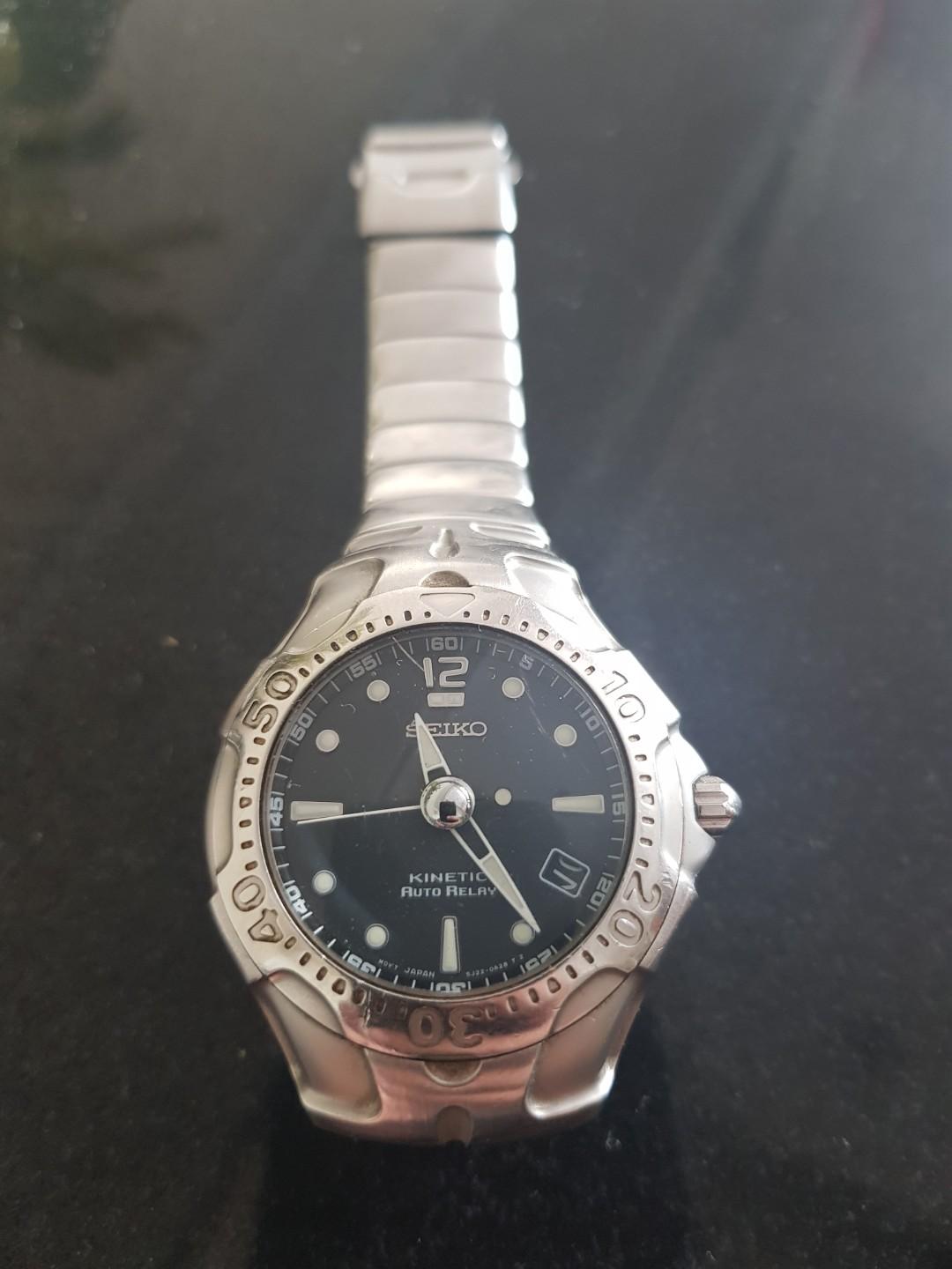 Seiko kinetic auto relay watch, Men's Fashion, Watches & Accessories ...