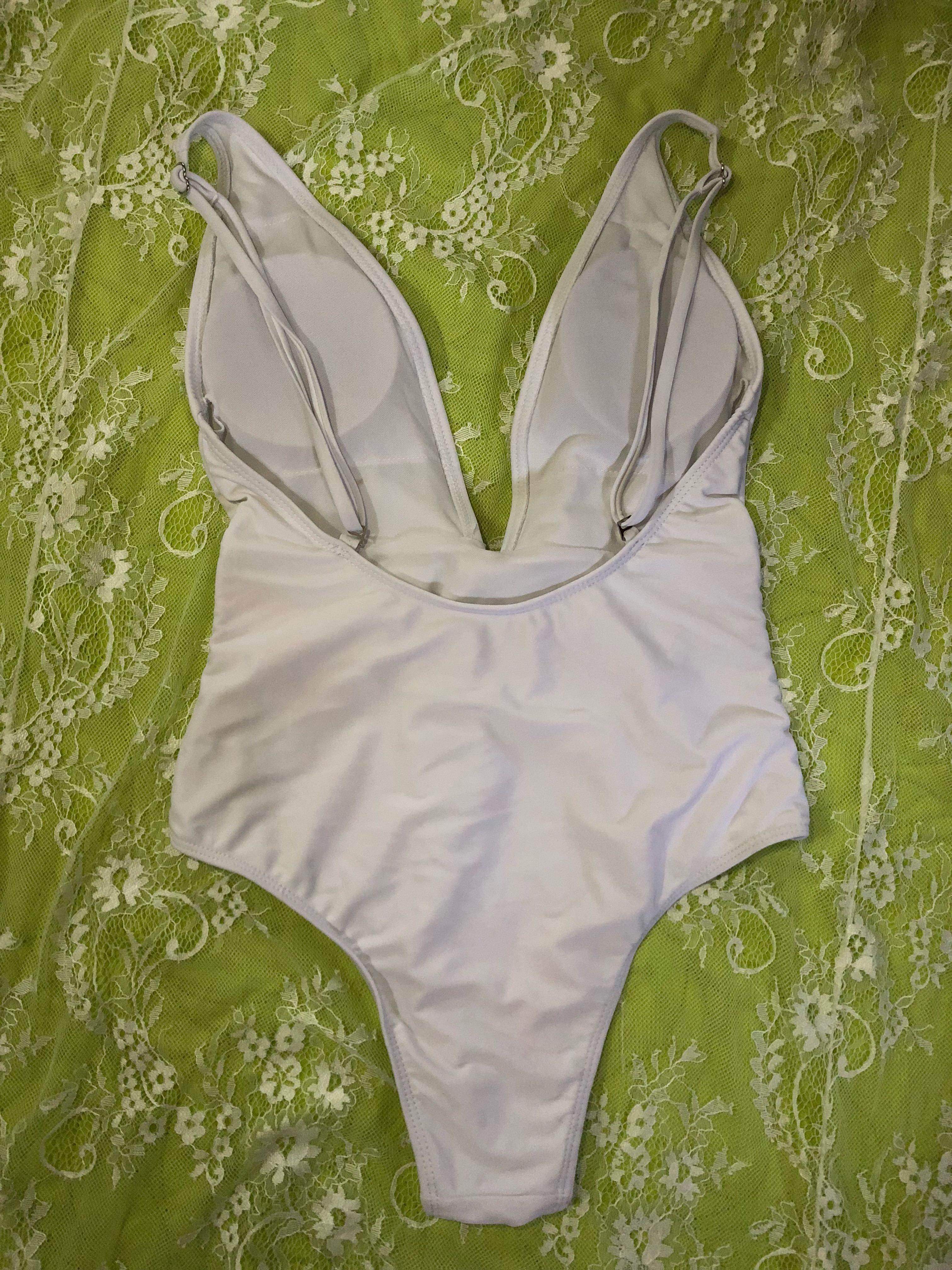 White One Piece Bikini, Women's Fashion, Swimwear, Bikinis & Swimsuits ...