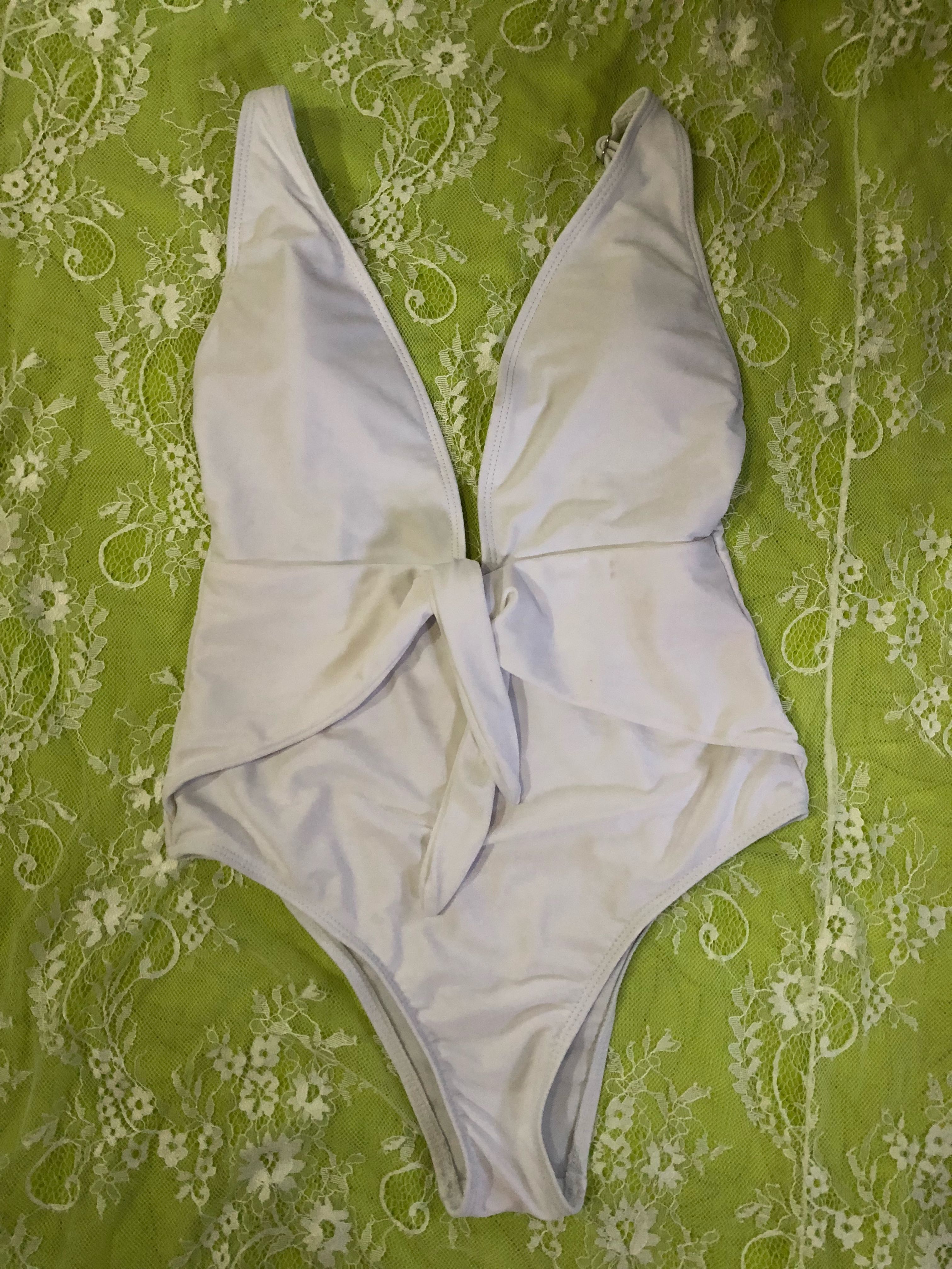 White One Piece Bikini, Women's Fashion, Swimwear, Bikinis & Swimsuits ...