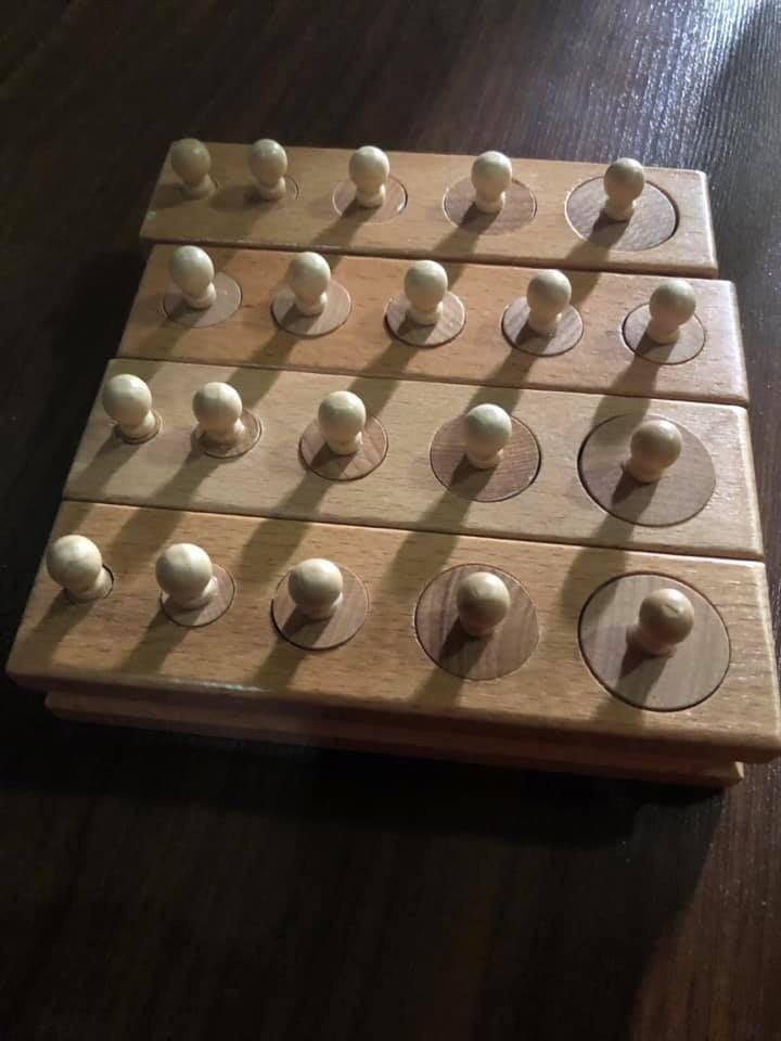 Wooden Knob Cylinder Blocks, Hobbies & Toys, Toys & Games on Carousell