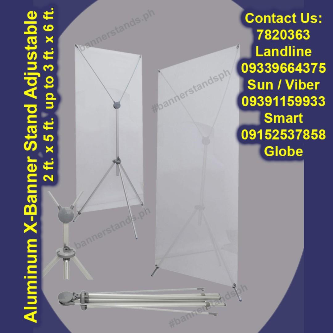 X Banner Stand Indoor Outdoor Tarpaulin Tarp Standee XBanner Tripod ...