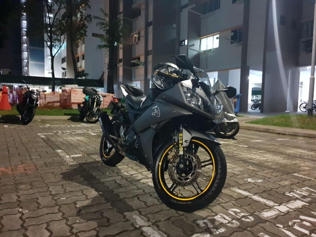 Yamaha R15 v2 Matte Grey, Motorcycles, Motorcycles for Sale, Class 2B ...