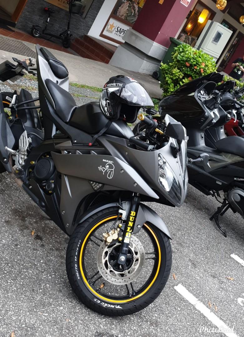 Yamaha R15 v2 Matte Grey, Motorcycles, Motorcycles for Sale, Class 2B ...