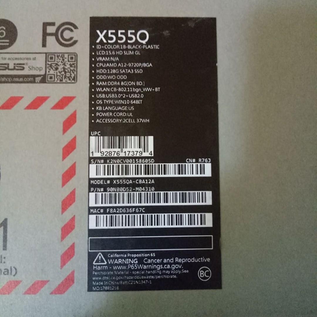 Asus X555Q 15.6-inch Laptop, Computers & Tech, Laptops & Notebooks on ...