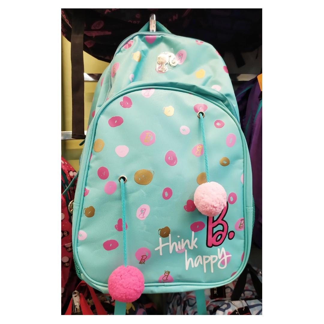 BARBIE Think Happy Pom Pom Backpack, Women's Fashion, Bags & Wallets ...