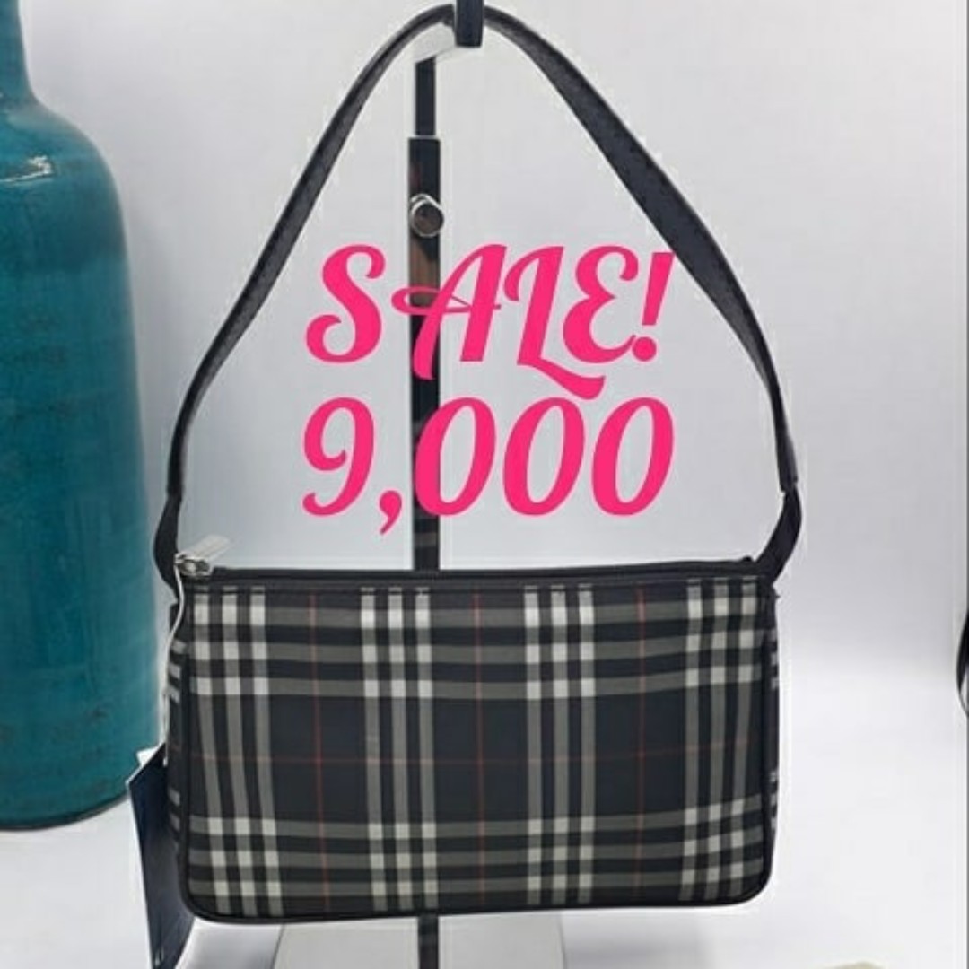 BURBERRY BLUE CHECK SMALL SHOULDER BAG, Women's Fashion, Bags & Wallets ...