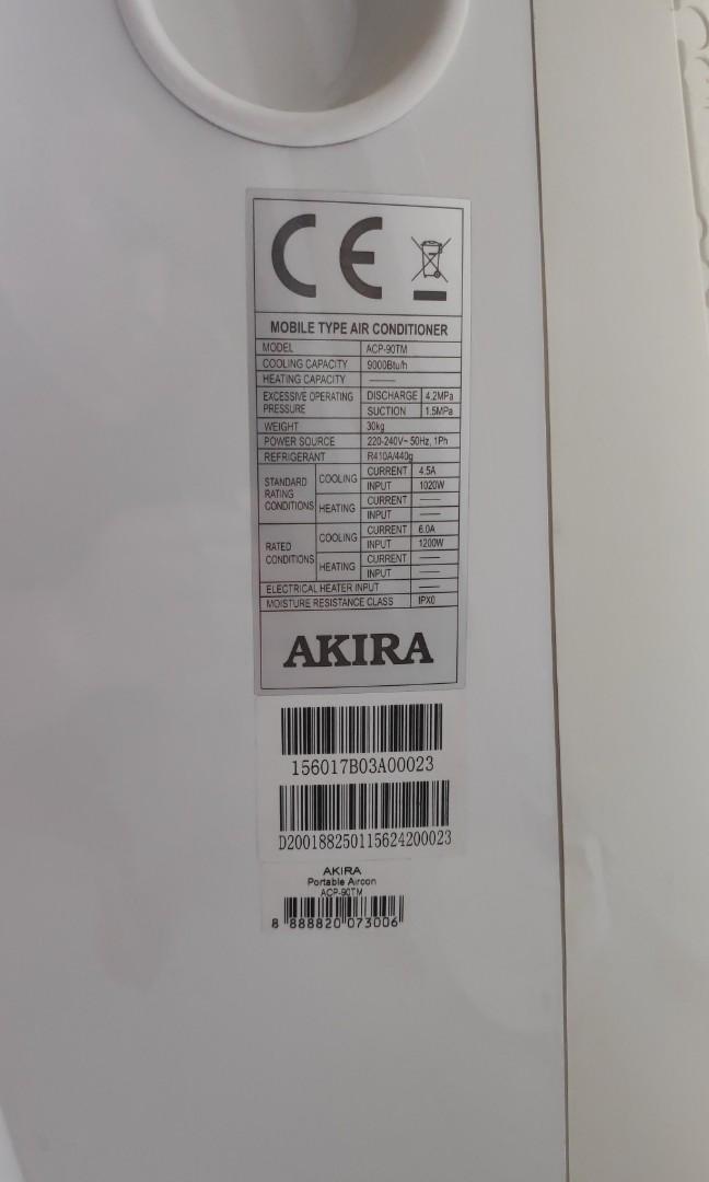 Cold, working Akira air conditioner with new exhaust pipe, TV & Home ...