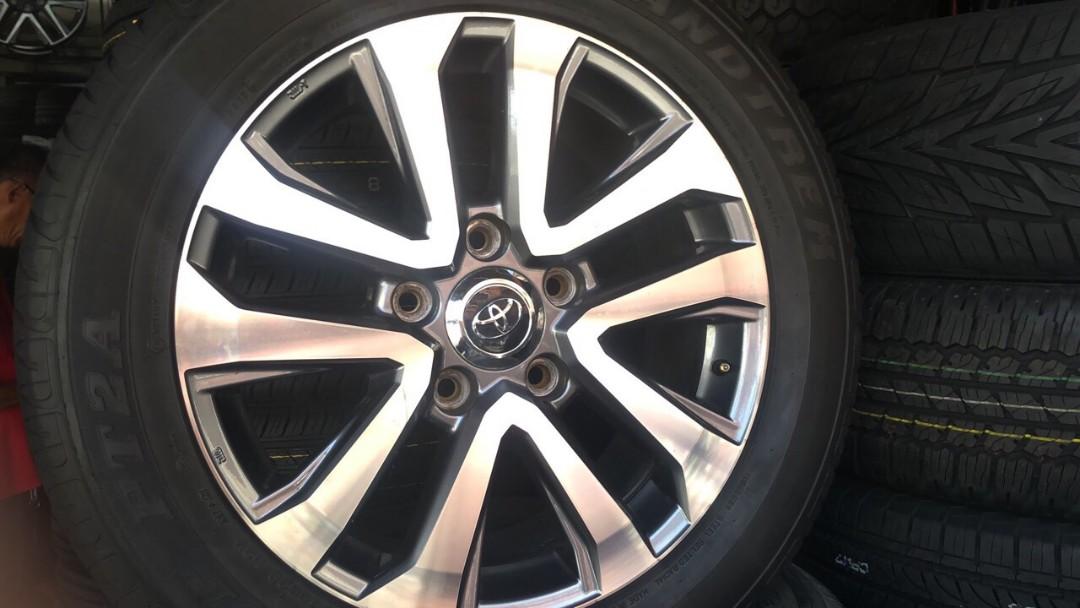 Fortuner Prado HiLux Revo Vigo 20 inch rims Oem Toyota Design Dunlop ...