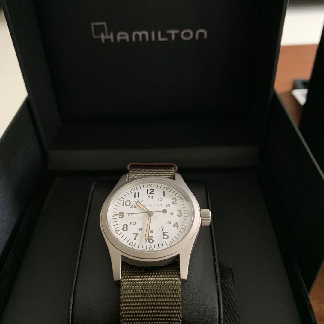 Hamilton Khaki Field Mechanical White Dial, Men's Fashion, Watches ...